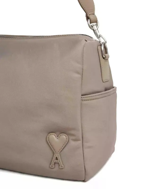 AMI Paris Logo-detail Shoulder Bag - Neutrals