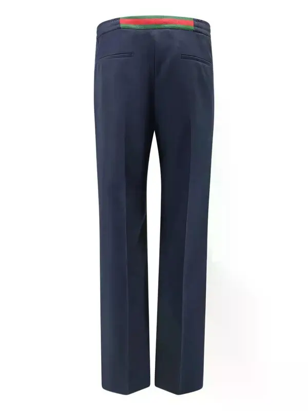 Gucci Web-stripe Panama Trousers - Blue