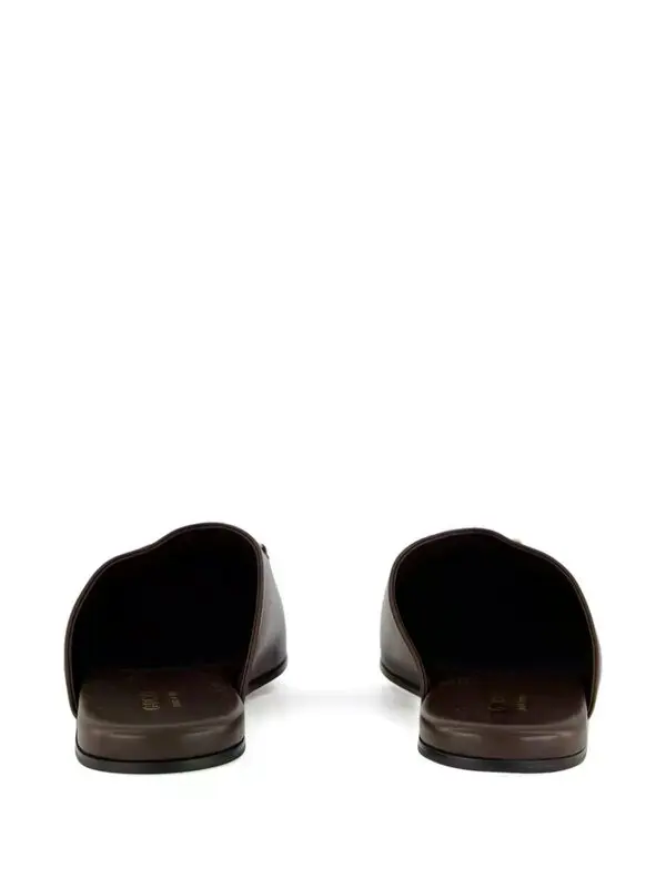 Gucci Horsebit Leather Mules - Brown