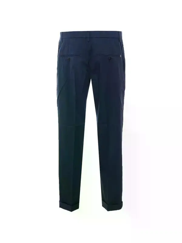 DONDUP Cuffed Trousers With Button Closure - Blue