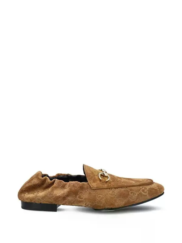 Gucci Gg-patterned Loafers With Horsebit Detail