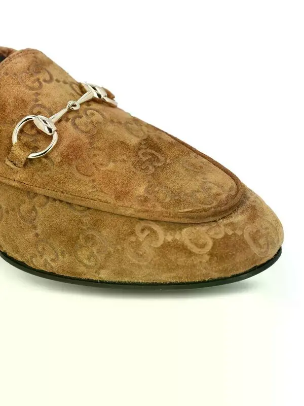 Gucci Gg-patterned Loafers With Horsebit Detail