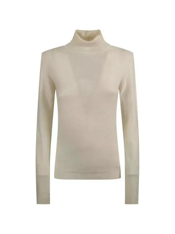 Fabiana Filippi Embellished Turtleneck Top