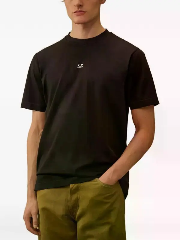 C.P. COMPANY Mercerized Jersey 70/2 Gasato Short-sleeve T-shirt - Black