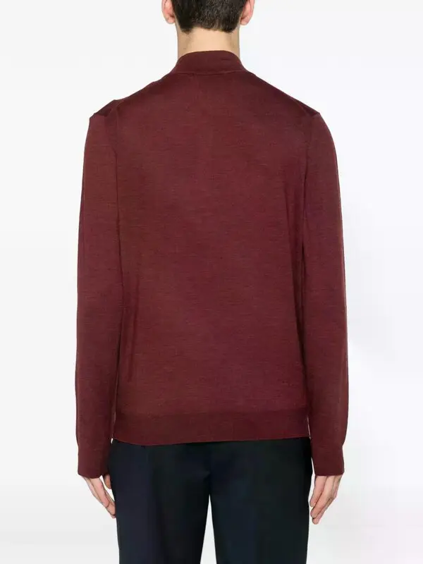 Corneliani Zip-up Mock-neck Sweater - Red
