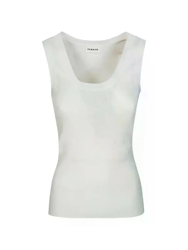 P.a.r.o.s.h Ribbed Tank Top - White