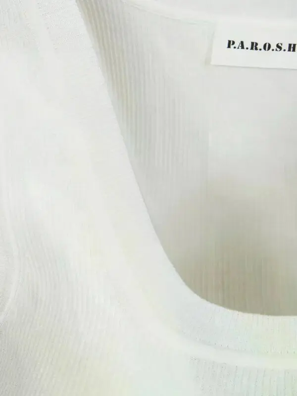 P.a.r.o.s.h Ribbed Tank Top - White