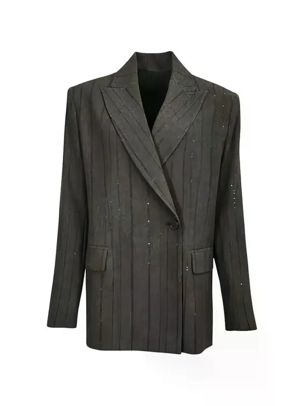 Antonelli Firenze Pinstriped Embellished Blazer