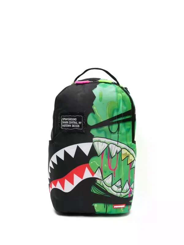 SPRAYGROUND Halloween Shark Central Drip Split Backpack - Black