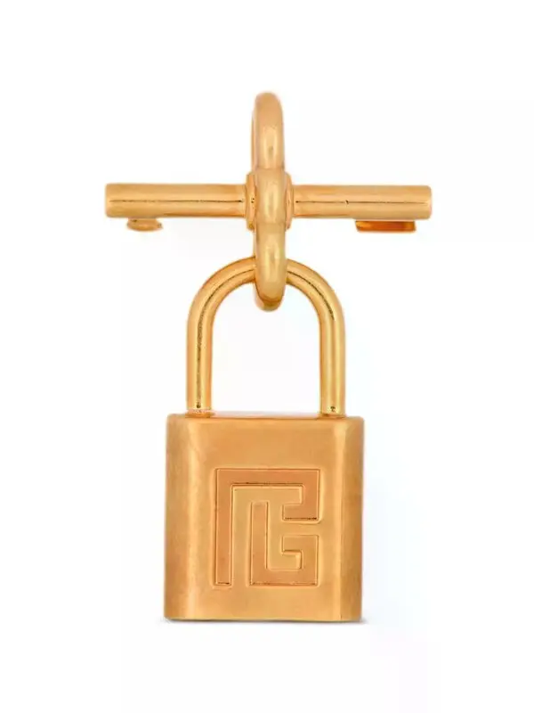 Balmain Padlock Key Brooch - Gold