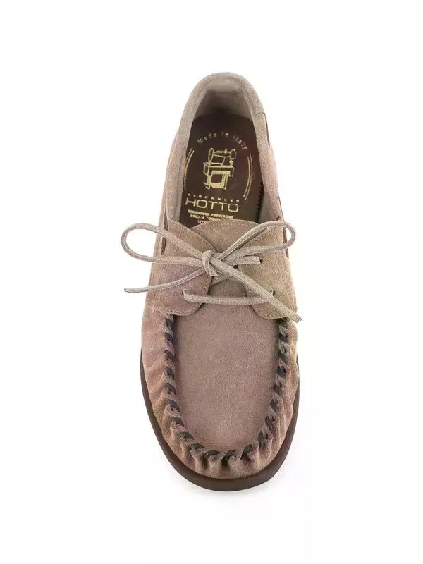 ALEXANDER HOTTO Suede Derby Shoes - Neutrals