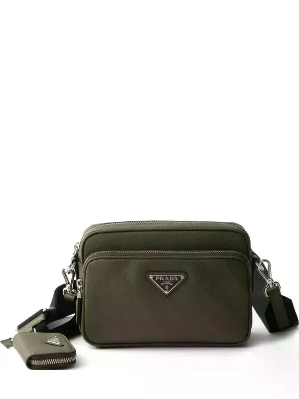 Prada Saffiano Leather Shoulder Bag - Green