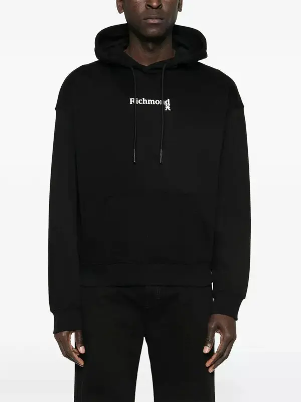 John Richmond Hooded Pullover With Logo