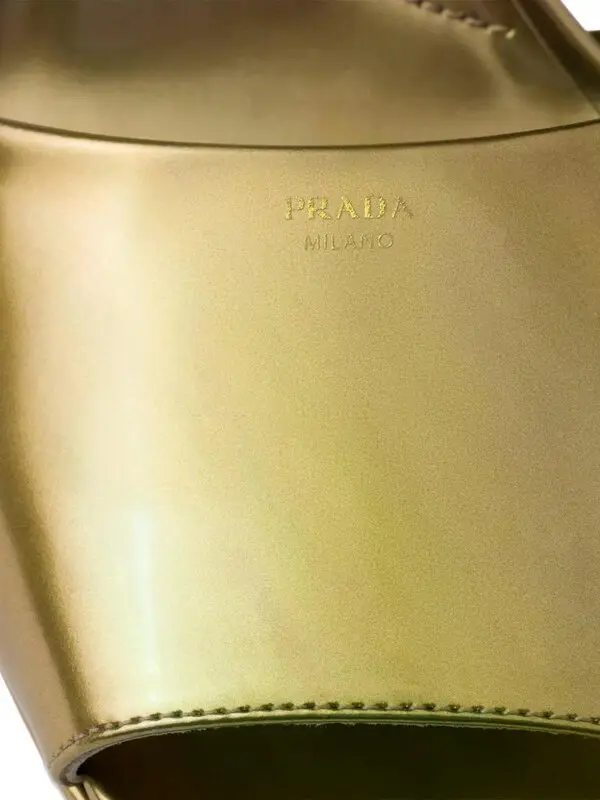 Prada Metallic Platform Sandals - Gold