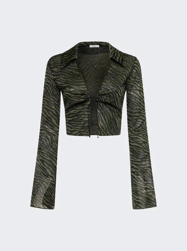 Oseree Animalier Slim Shirt - Green
