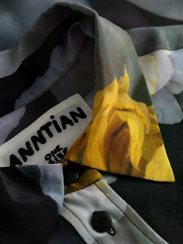 ANNTIAN Printed Shirt - Black | Editorialist