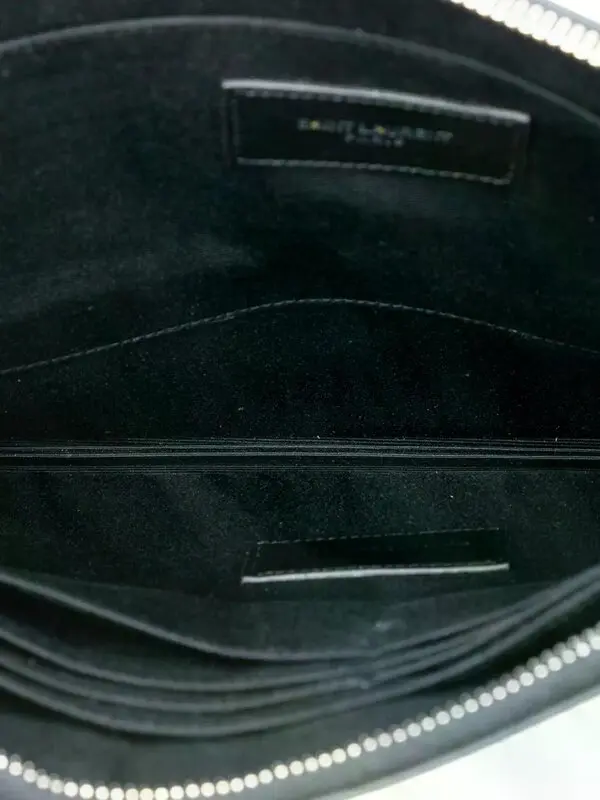 Saint Laurent 2018 Leather Monogram Ipad Case Clutch