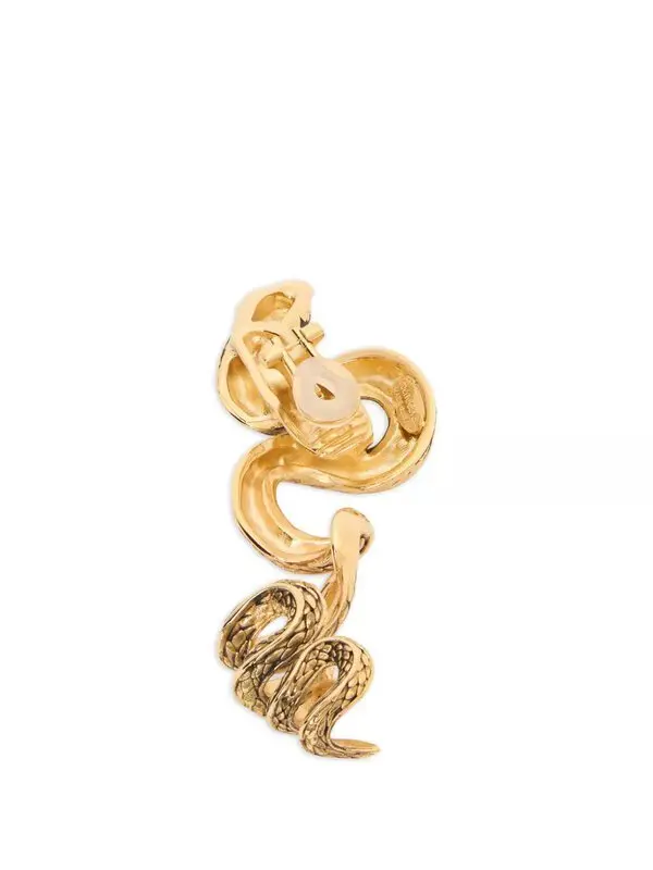 Roberto Cavalli Serpentine Clip-on Earrings