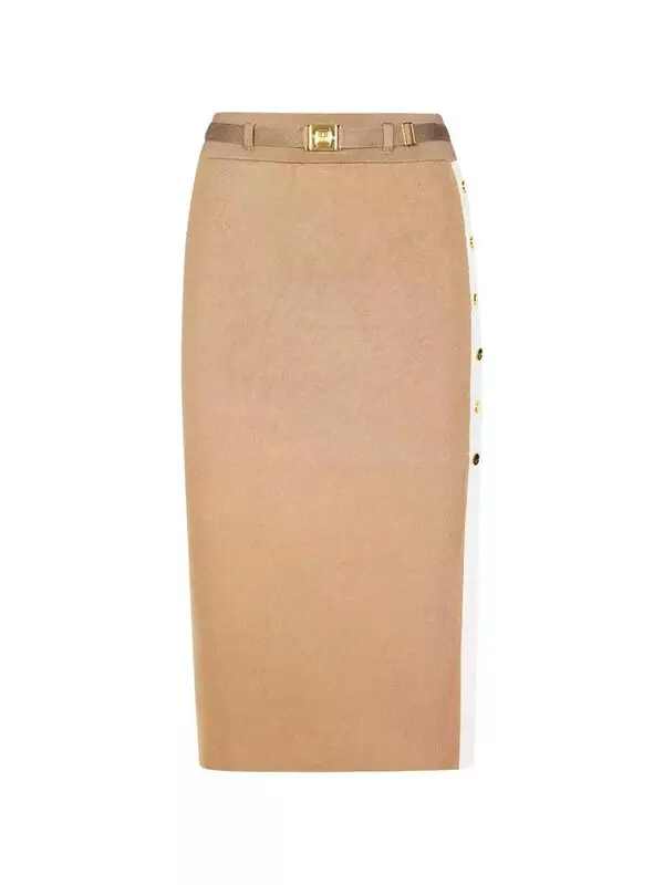 Elisabetta Franchi Belted Buttoned Skirt