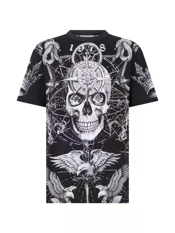 Philipp Plein Round Neck T-shirt Tattoo - Black