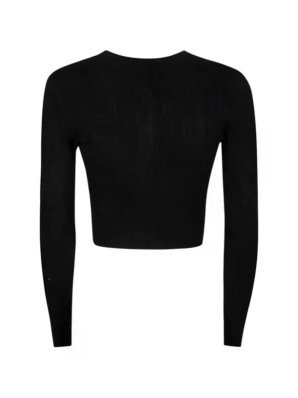 Elisabetta Franchi Micro-braided Knit Cardigan - Black