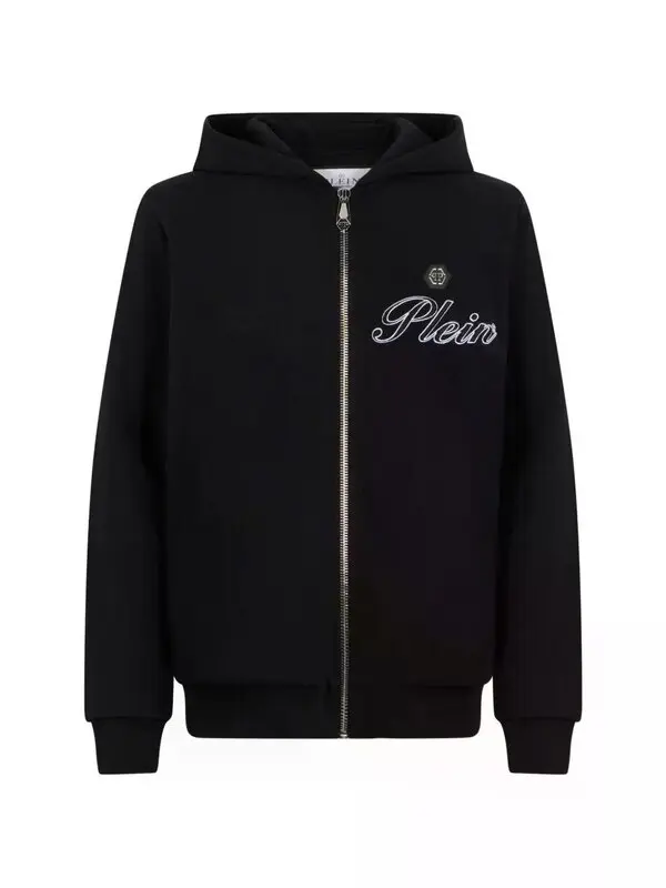 Philipp Plein Logo-embroidered Zip Hoodie