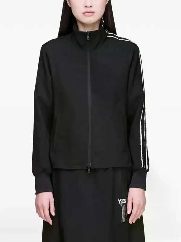 Y3 Full Zip Sweatshirt With Striped Detail
