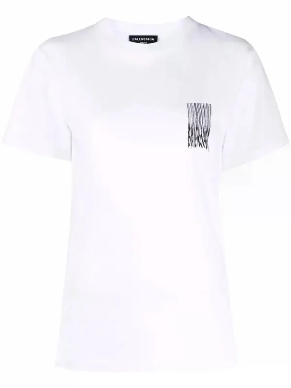 Balenciaga Barcode-print T-shirt - White