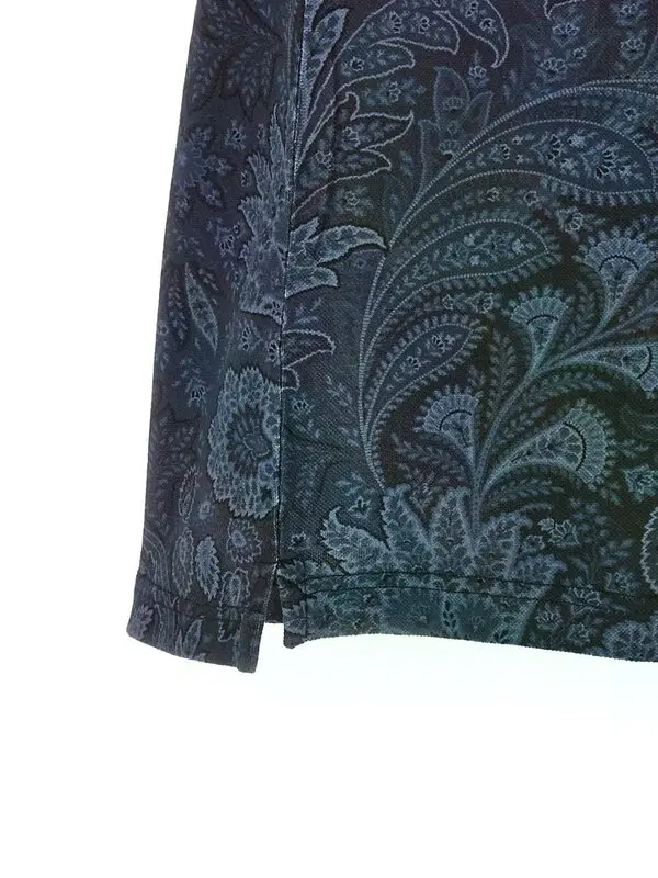 Etro Arnica Paisley Pegaso Polo Shirt - Blue