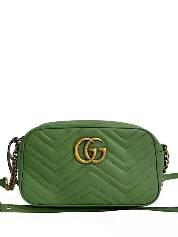 Gucci Gg Marmont Matelassé Leather Crossbody Bag - Green