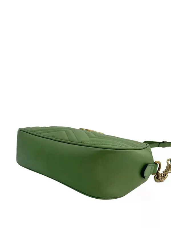 Gucci Gg Marmont Matelassé Leather Crossbody Bag - Green