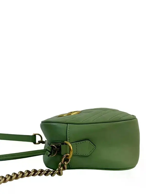 Gucci Gg Marmont Matelassé Leather Crossbody Bag - Green