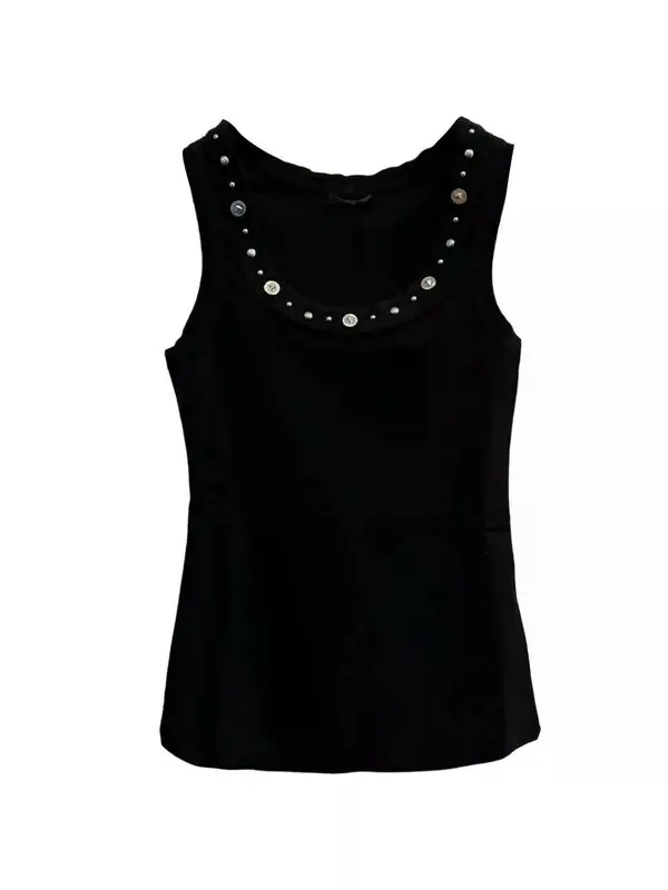 Versace Medusa-plaque Studded Tank Top