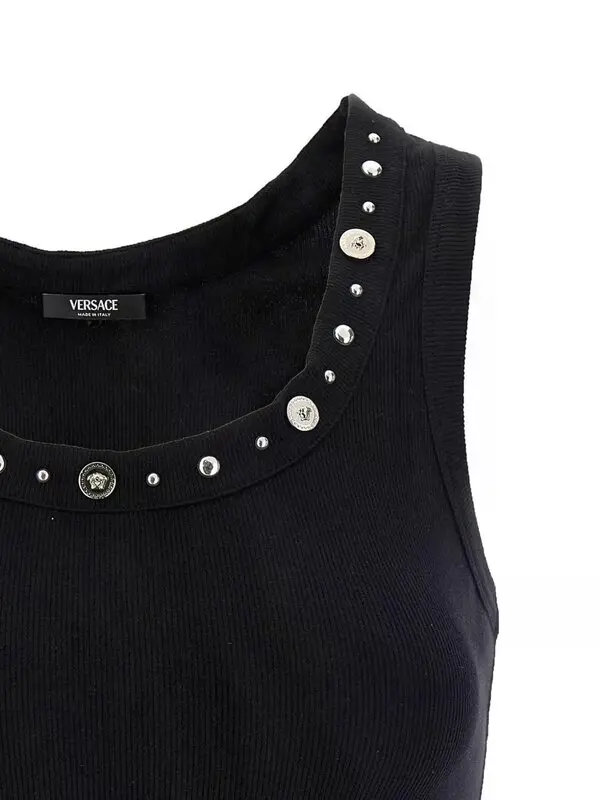 Versace Medusa-plaque Studded Tank Top