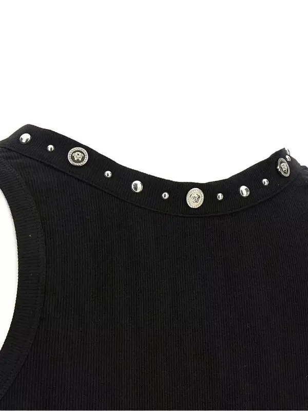 Versace Medusa-plaque Studded Tank Top