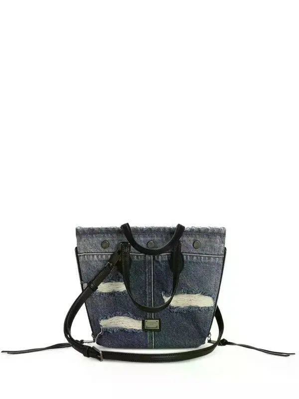 Dolce & Gabbana Atene Distressed Tote Bag - Blue