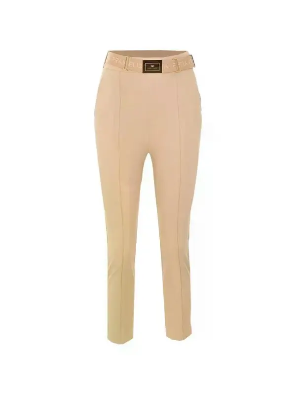 Elisabetta Franchi Belted Trousers - Neutrals