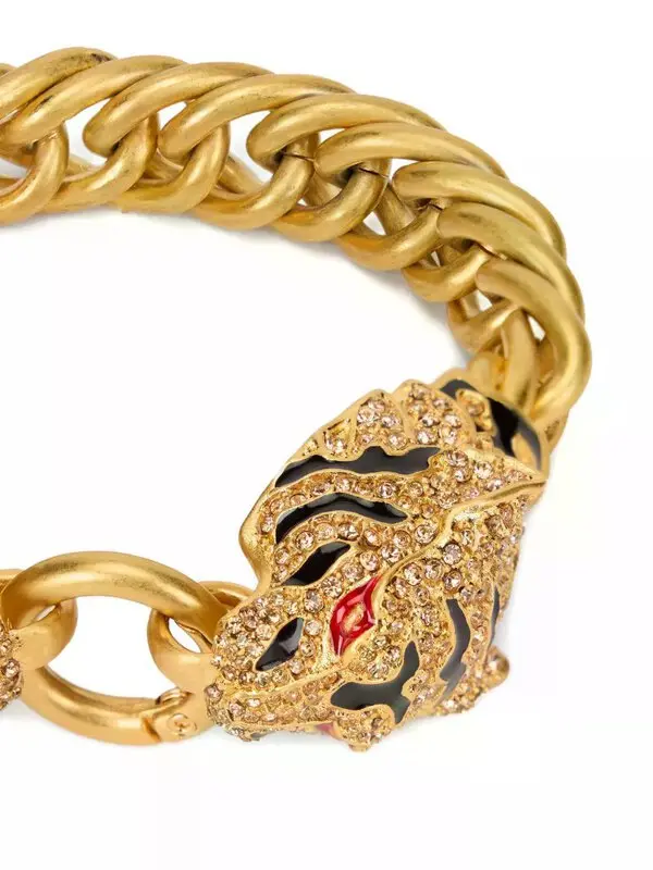 Roberto Cavalli Tiger-head Chain Bracelet