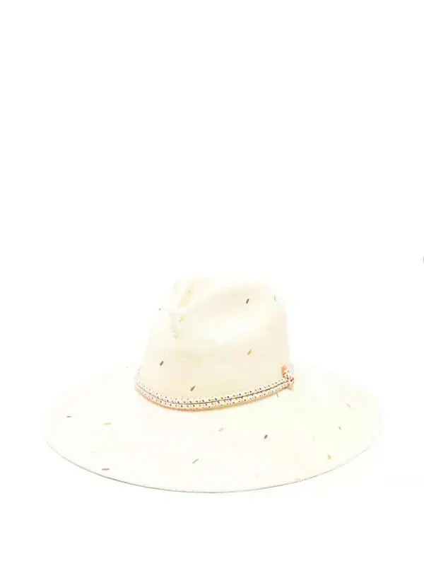 Zimmermann Embroidered Panama Hat - Neutrals