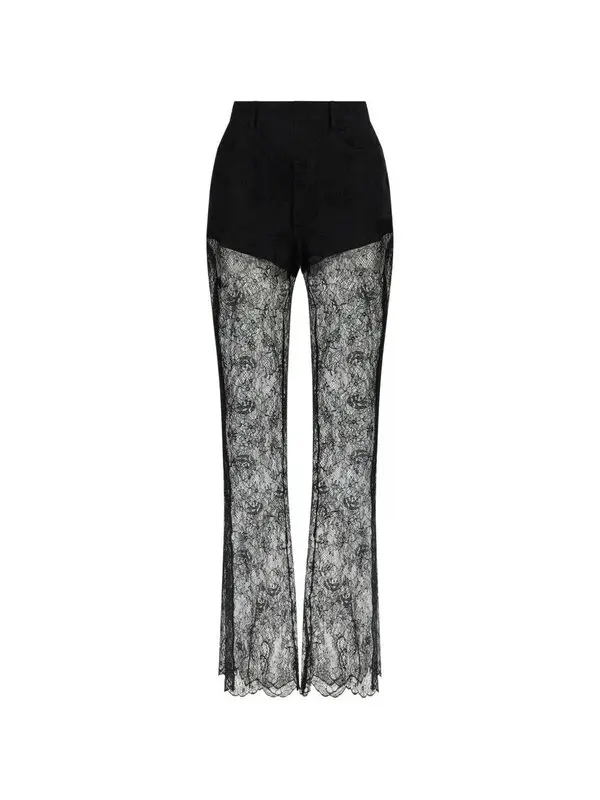 Giuseppe Di Morabito Lace Flared Trousers - Black