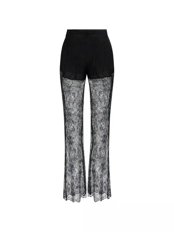 Giuseppe Di Morabito Lace Flared Trousers - Black