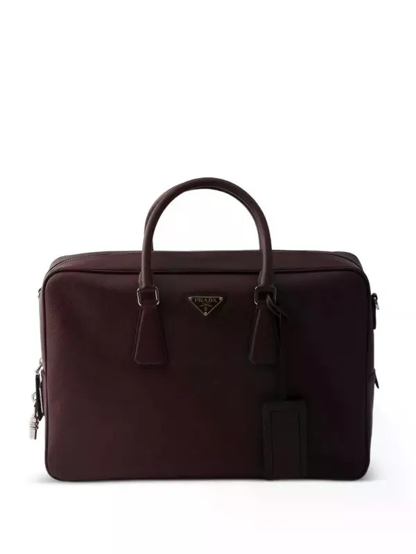 Prada Saffiano Leather Laptop Bag - Red