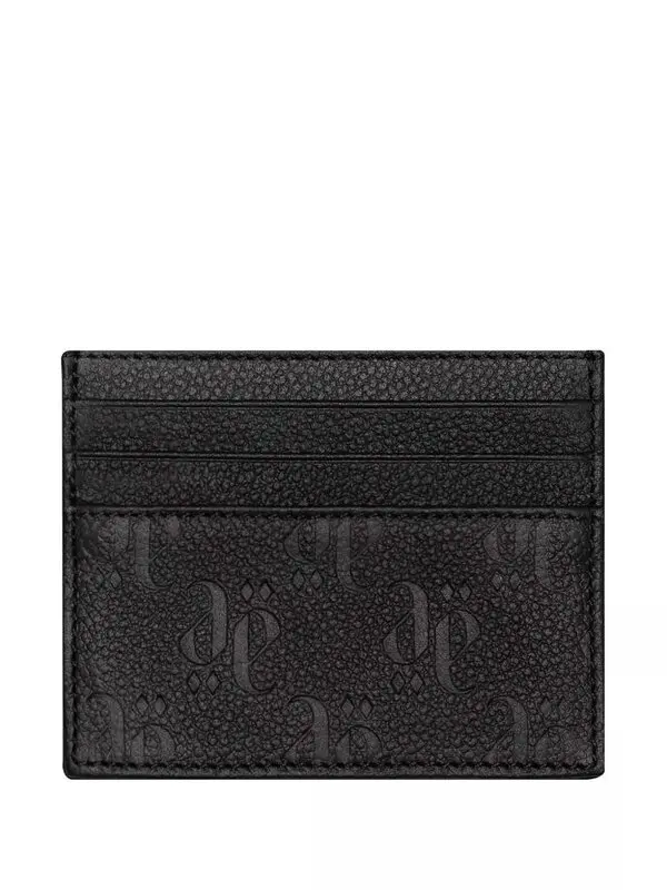 PLACE OF ËLMS Logo-embossed Leather Cardholder - Black