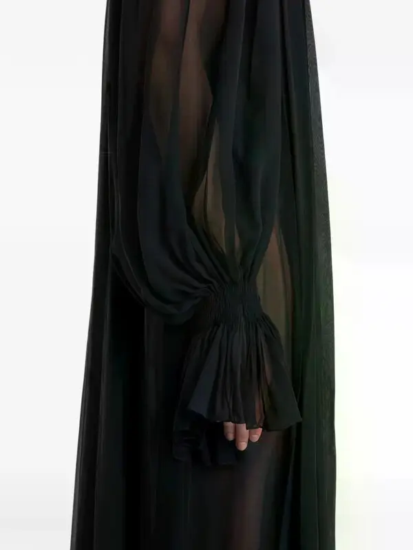 Khaite Edgar Ruffled Dress - Black