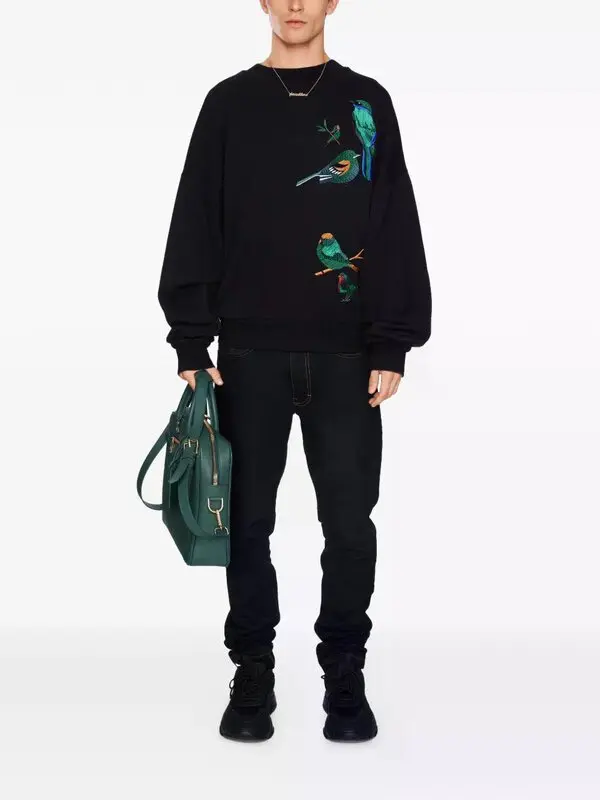 Place Of Ëlms Birds-embroidered Sweatshirt