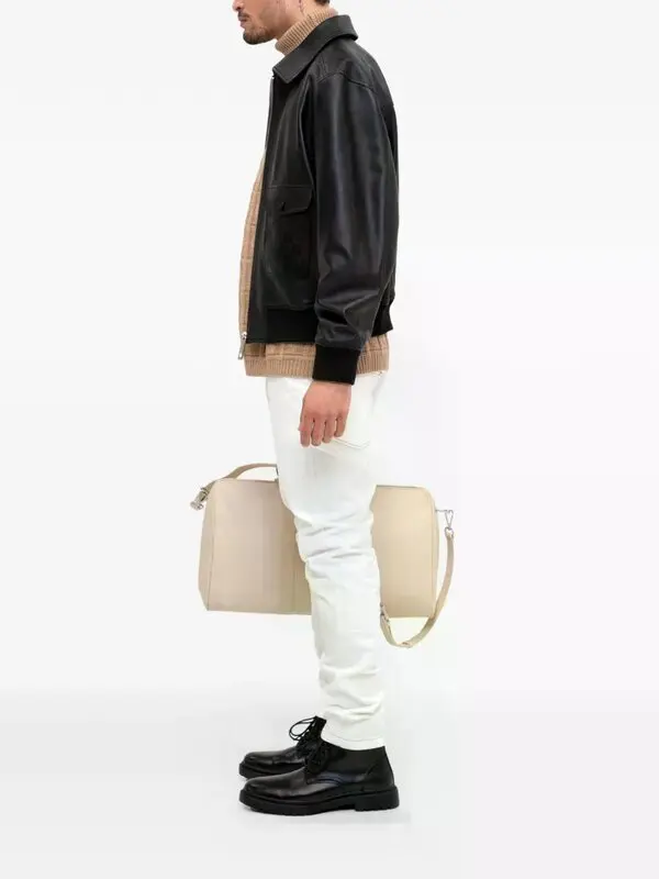 Place Of Ëlms Monolink Debossed Leather Jacket