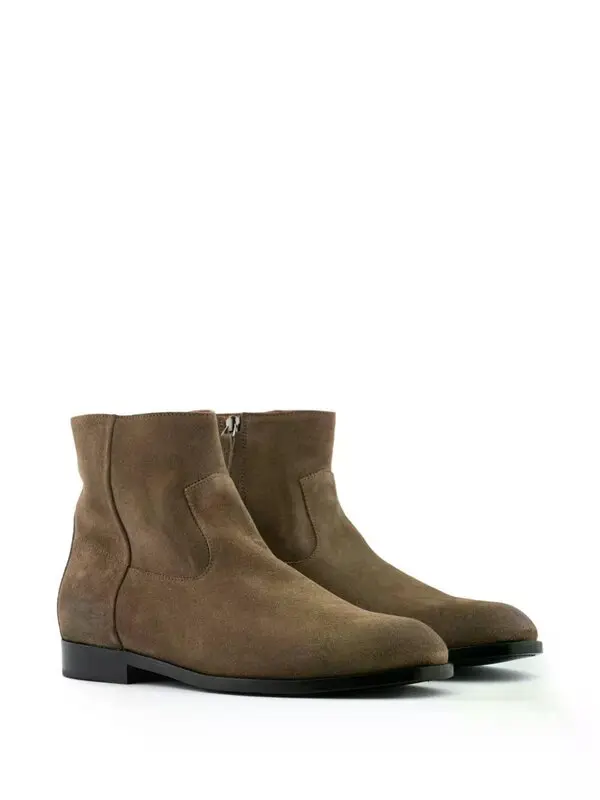 BUTTERO® Floyd Zip Suede Boots - Brown