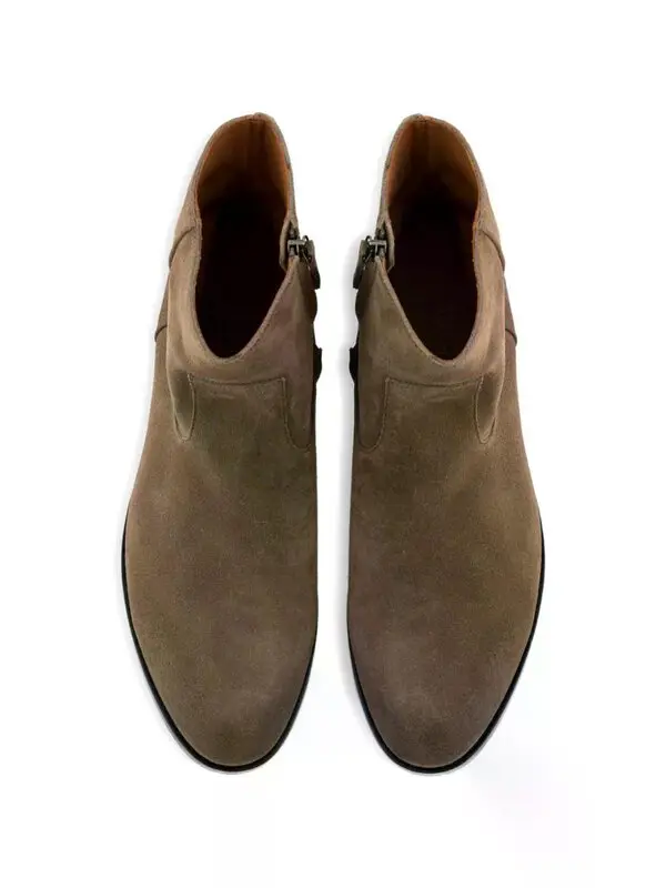 BUTTERO® Floyd Zip Suede Boots - Brown