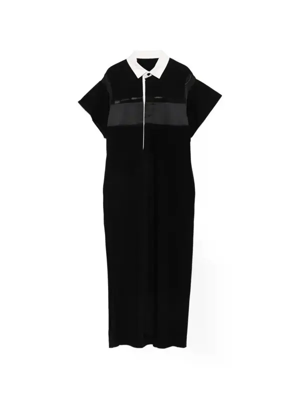 Sacai Polo-collar Midi Dress