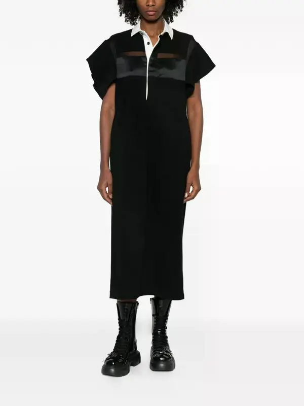 Sacai Polo-collar Midi Dress